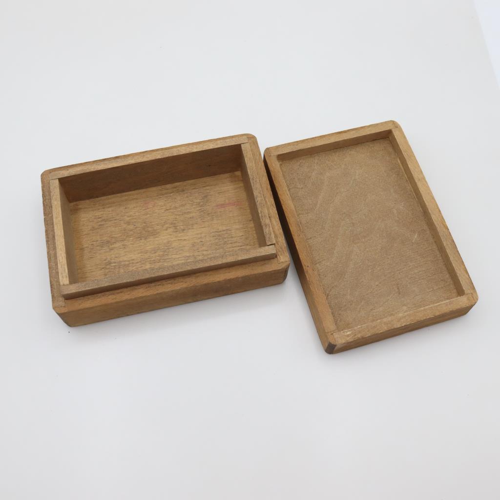 Wooden Half Lap Tile Lid Trinket Box | Property Room