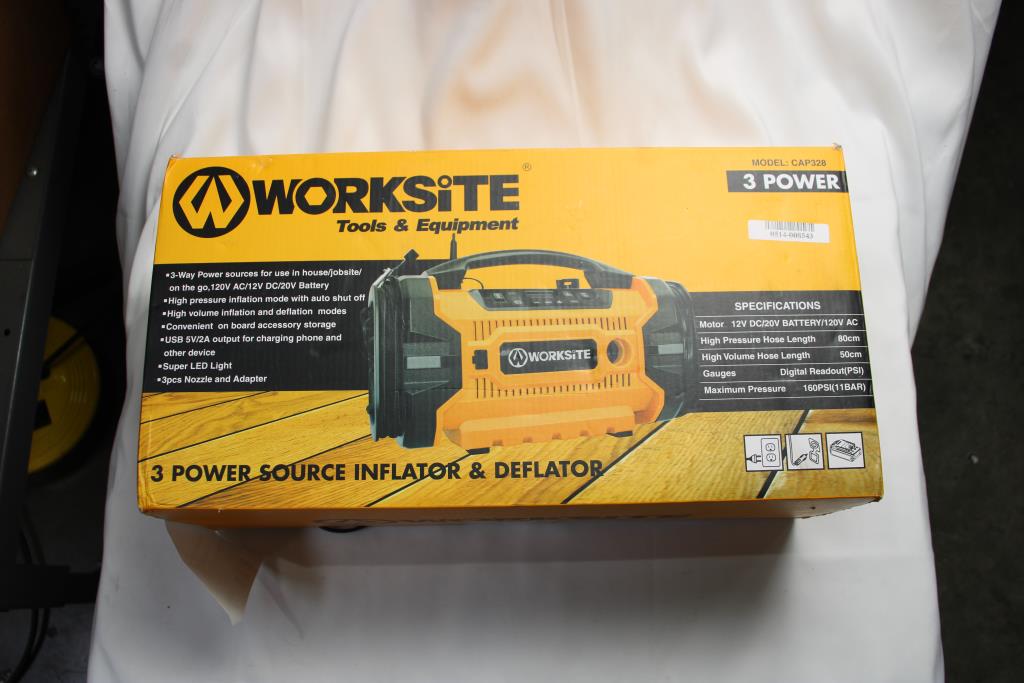 Worksite 3 Power Source Inflater & Deflator | Property Room
