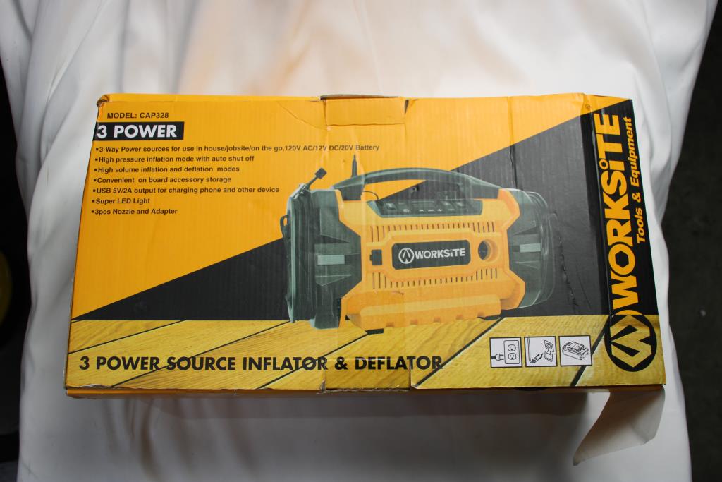 Worksite 3 Power Source Inflater & Deflator | Property Room