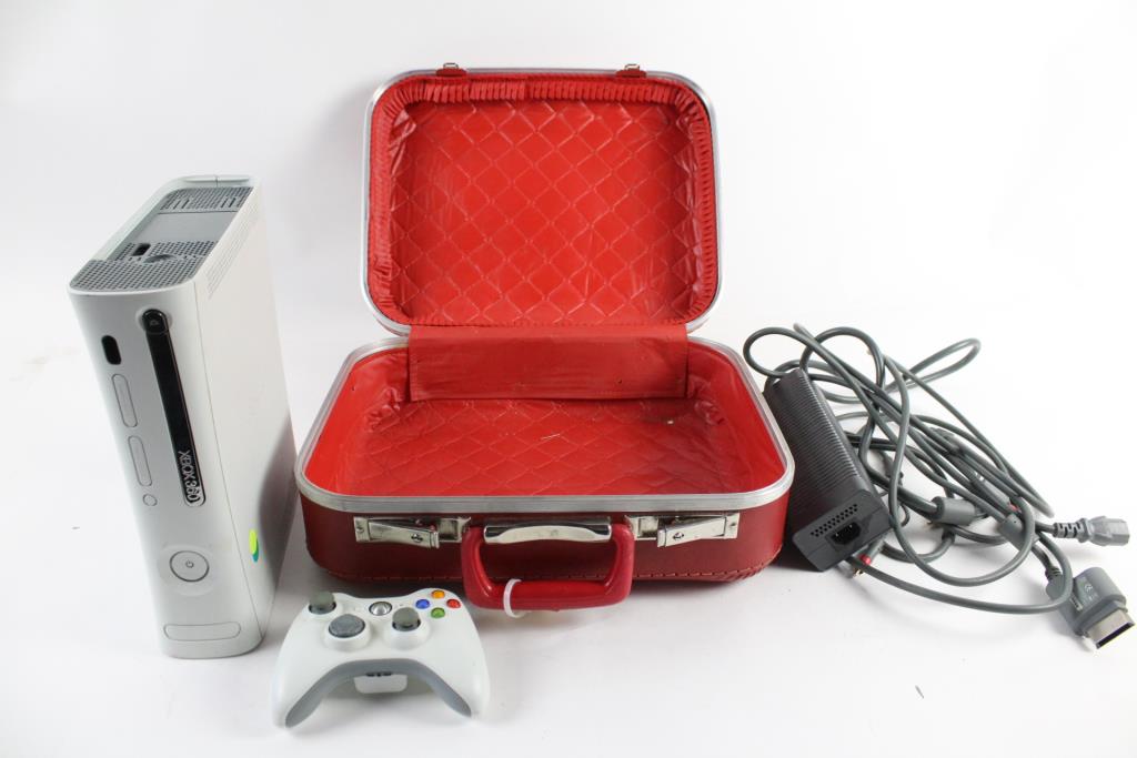 Xbox 360 Console With Controller, Inside Red Suitcase | Property Room