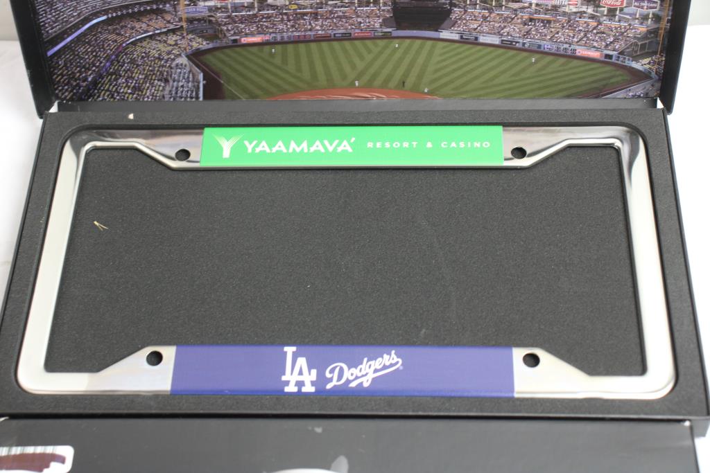 Yaamava Dodgers License Plate Frames, LA Dodgers Hat, 3 Pieces ...