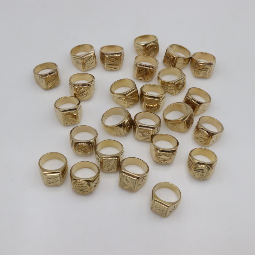 Yellow Metal Fashion Rings, 25 Pieces | Property Room