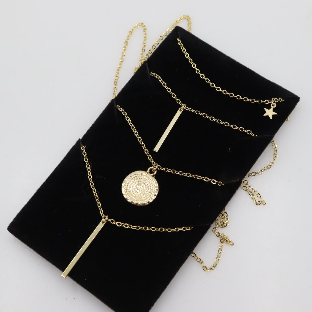 Yellow Metal Layered Fashion Necklace | Property Room