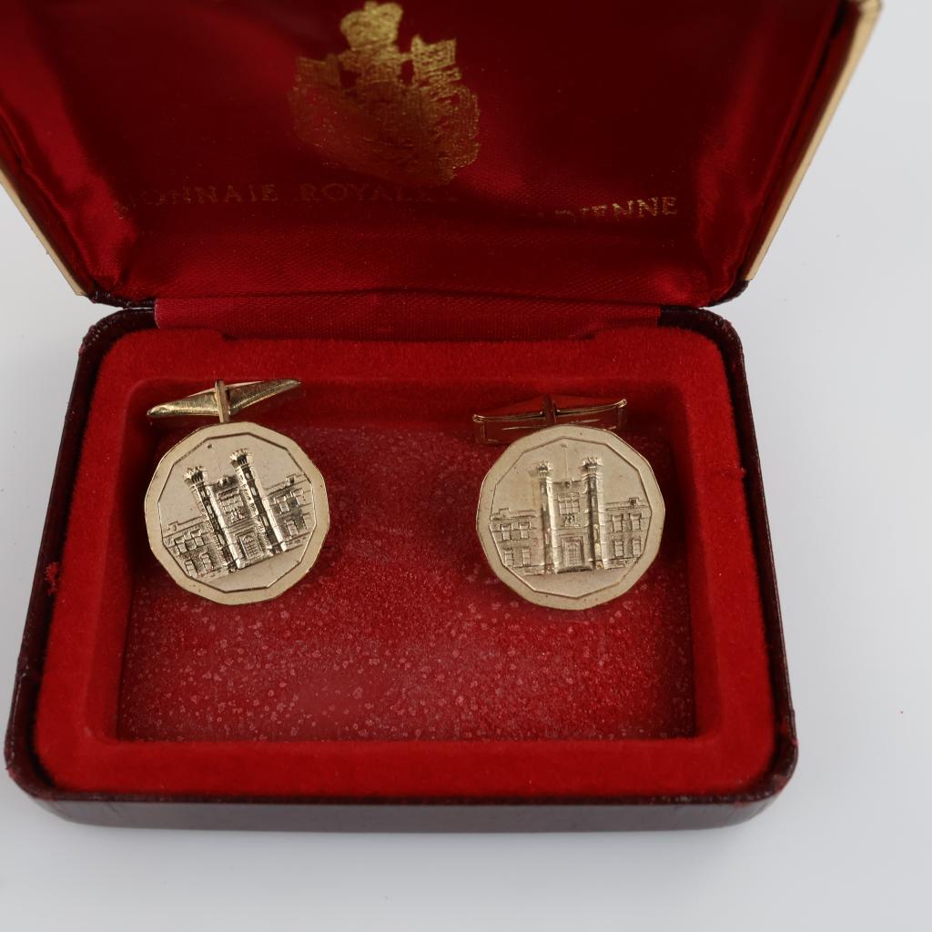 Yellow Royal Canadian Mint Cufflinks | Property Room