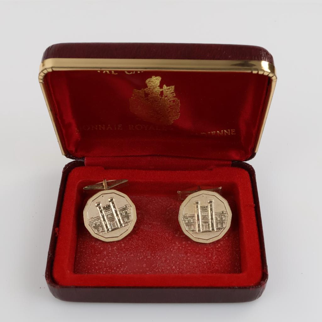 Yellow Royal Canadian Mint Cufflinks | Property Room
