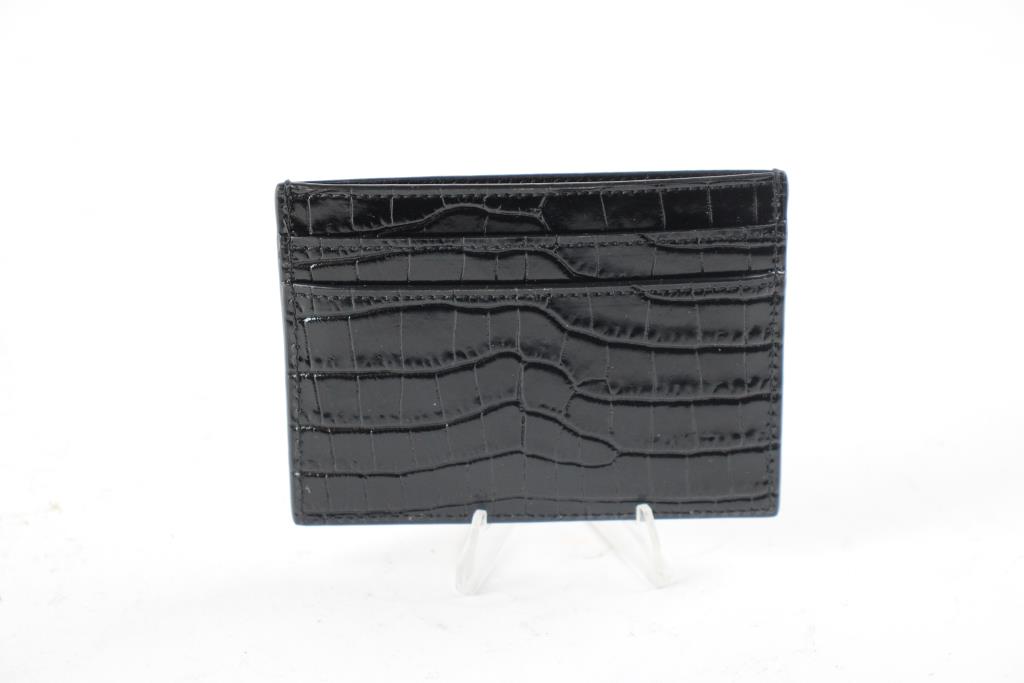 YSL Black Patent Card Holder - Doublechecked By Entrupy | Property Room