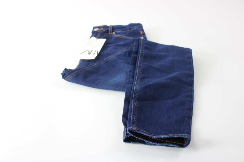 Zara High Waiste Skinny Jeans, Deep Blue, Size 4 | Property Room