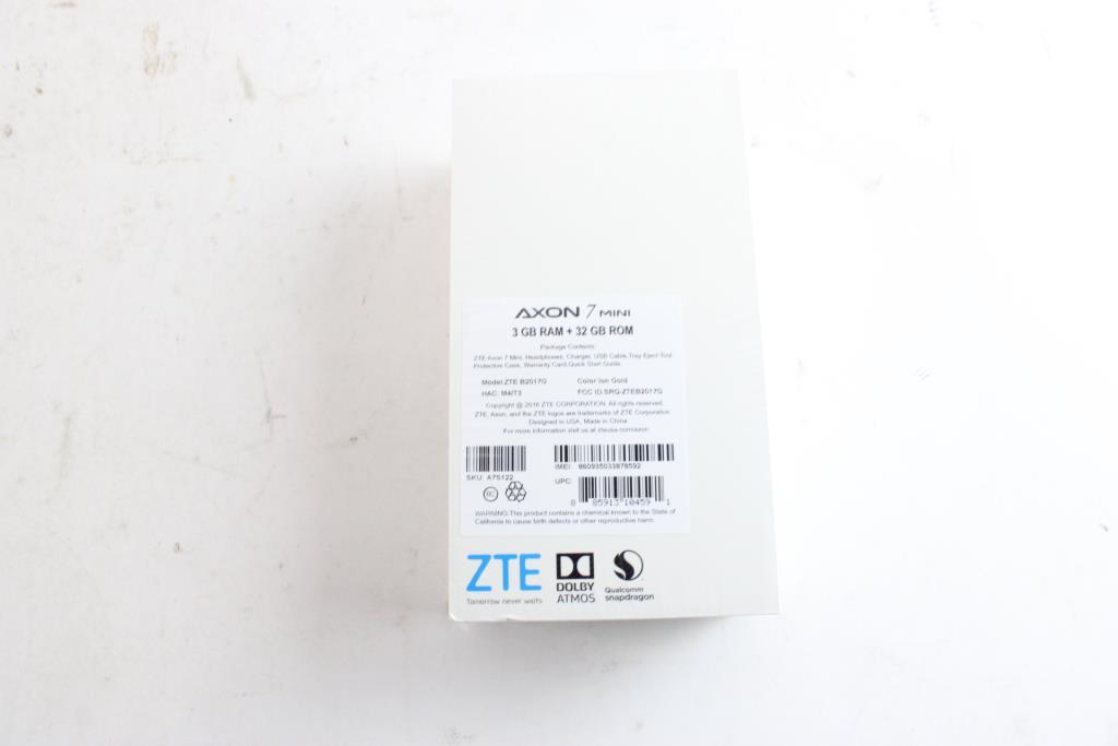 ZTE Axon 7 Mini, 32GB, Carrier Unknown | Property Room