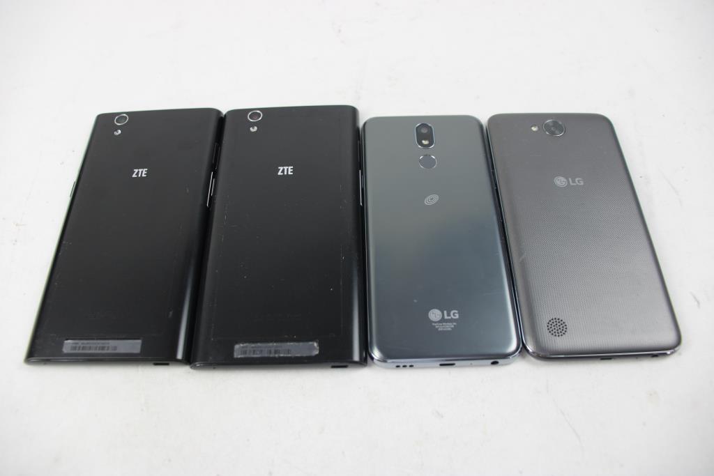 Zte, LG Cell Phone Lot, 4 Pieces, Sold For Parts | Property Room