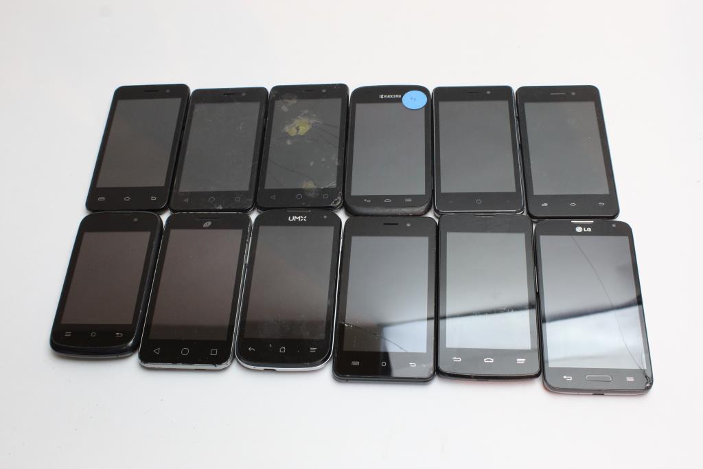ZTE, LG, Vortex+ More Phone Lot, 12 Pieces, Sold For Parts | Property Room