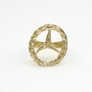 10k Gold Mercedes Benz Logo Ring | Property Room