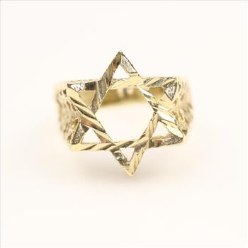 10k Gold Star of David Ring | Property Room