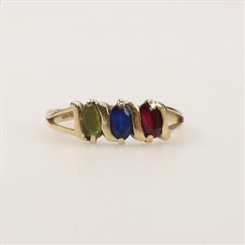 10k Gold Tri Colored Stone Ring | Property Room