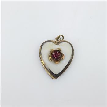 10kt GF Purple Spinel Heart Locket | Property Room