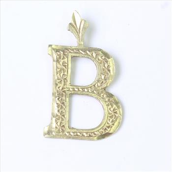 10kt Gold 1.2g Letter 'B' Shaped Pendant | Property Room