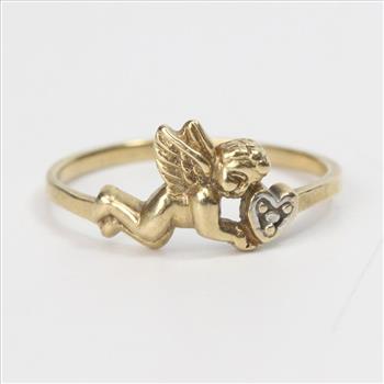 10kt Gold 1.5g Angel Heart Ring | Property Room