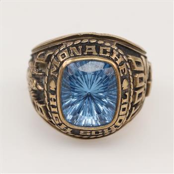 10kt Gold Blue Spinel Class Ring | Property Room