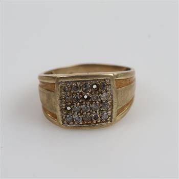 10kt Gold Clear Stone Ring | Property Room