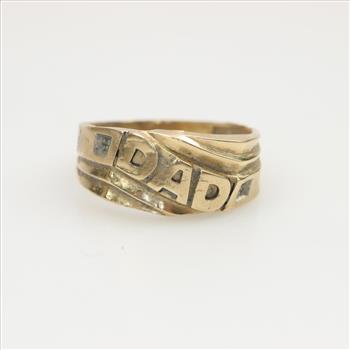 10kt Gold Diamond Dad Ring | Property Room