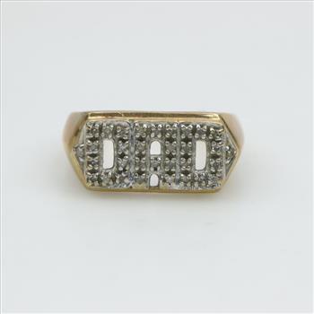 10kt Gold Diamond Dad Ring | Property Room