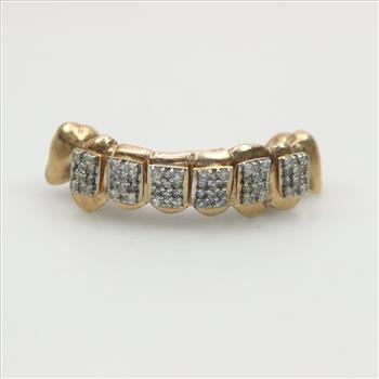 10kt Gold Diamond Teeth Cover | Property Room