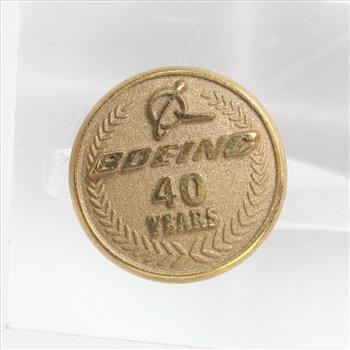 10kt Gold Filled 2.04g 'Boeing' 40 Years Pin | Property Room
