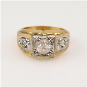 10kt Gold Filled Clear Stone Ring | Property Room