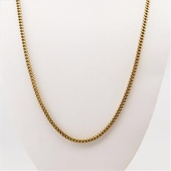 10kt Gold Franco Box Cuban Link Necklace | Property Room