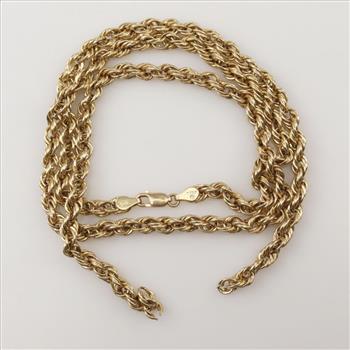10kt Gold French Rope Necklace | Property Room