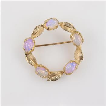 10kt Gold Iridescent Stone Pin | Property Room