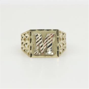 10kt Gold "M" Ring | Property Room