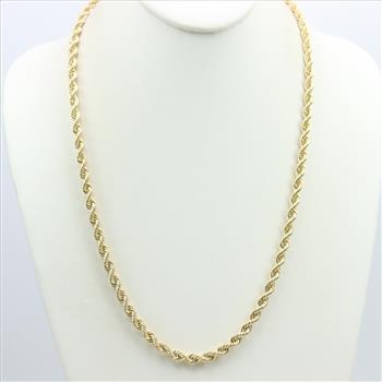 10kt Gold Rope Chain Necklace | Property Room