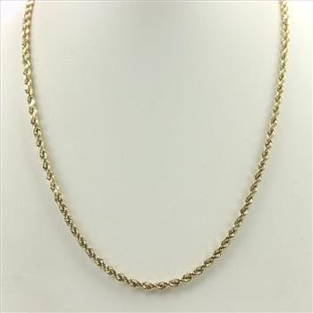 10kt Gold Rope Chain Necklace | Property Room