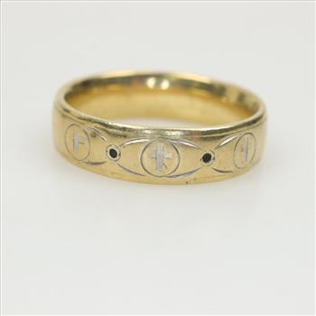 10kt Gold Three Cross Band | Property Room