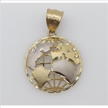 10kt Gold Two Tone Globe Pendant | Property Room