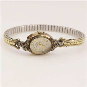 10kt GP Diamond Lady Elgin 23 Watch | Property Room