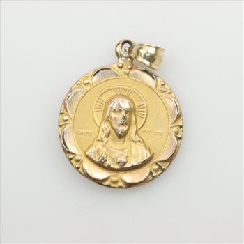 10kt GP Round Religious Pendant | Property Room