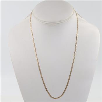 10kt Two Tone Gold Panel Link Necklace | Property Room