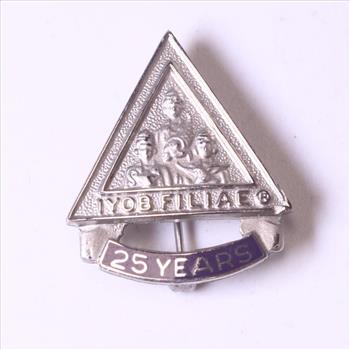 10kt White Gold Filled Pin, "IYOB FILIAE", 2.7g | Property Room