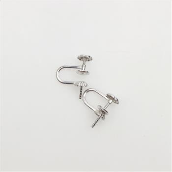 10kt White Gold Screw Back Clip On Earring Findings | Property Room