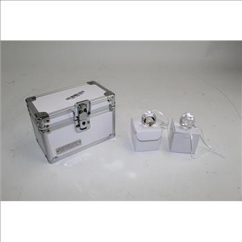 1.2" Clear Crystal Hanging Crystal Balls In Small Vaultz Locking Case ...