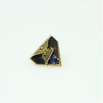 12kt Gold 1.5g Jordans Pin With Blue Stone | Property Room