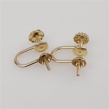12kt Gold Screw Back Clip-On Earring Findings | Property Room
