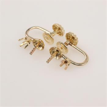 12kt Gold Screw Back Clip-On Earring Findings | Property Room