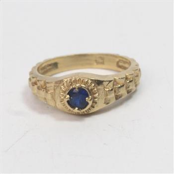 13k Gold 2.78g Ring With Blue Stone | Property Room
