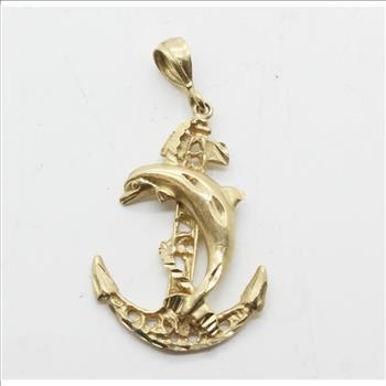 13kt Gold 3.7g Anchor Shaped Pendant | Property Room