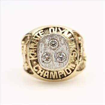 14k Gold Diamond Karate Olympiks Championship Ring | Property Room