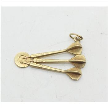 14kt Gold 2.5g Arrow And Bullseye Shaped Pendant | Property Room