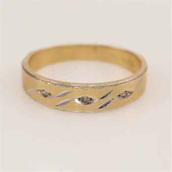 14kt Gold Diamond Accent Band | Property Room