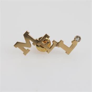 14kt Gold Diamond "MEL" Pin | Property Room